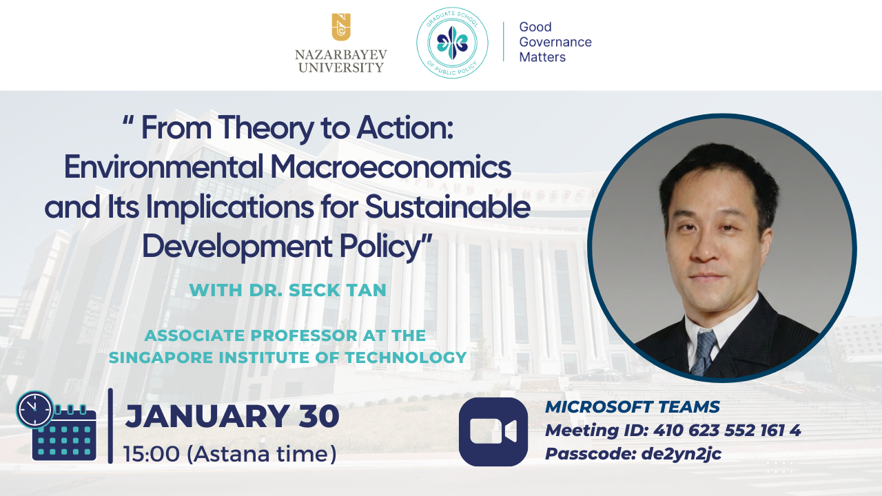 Dr. Seck Tan talk on “From Theory to Action: Environmental ...